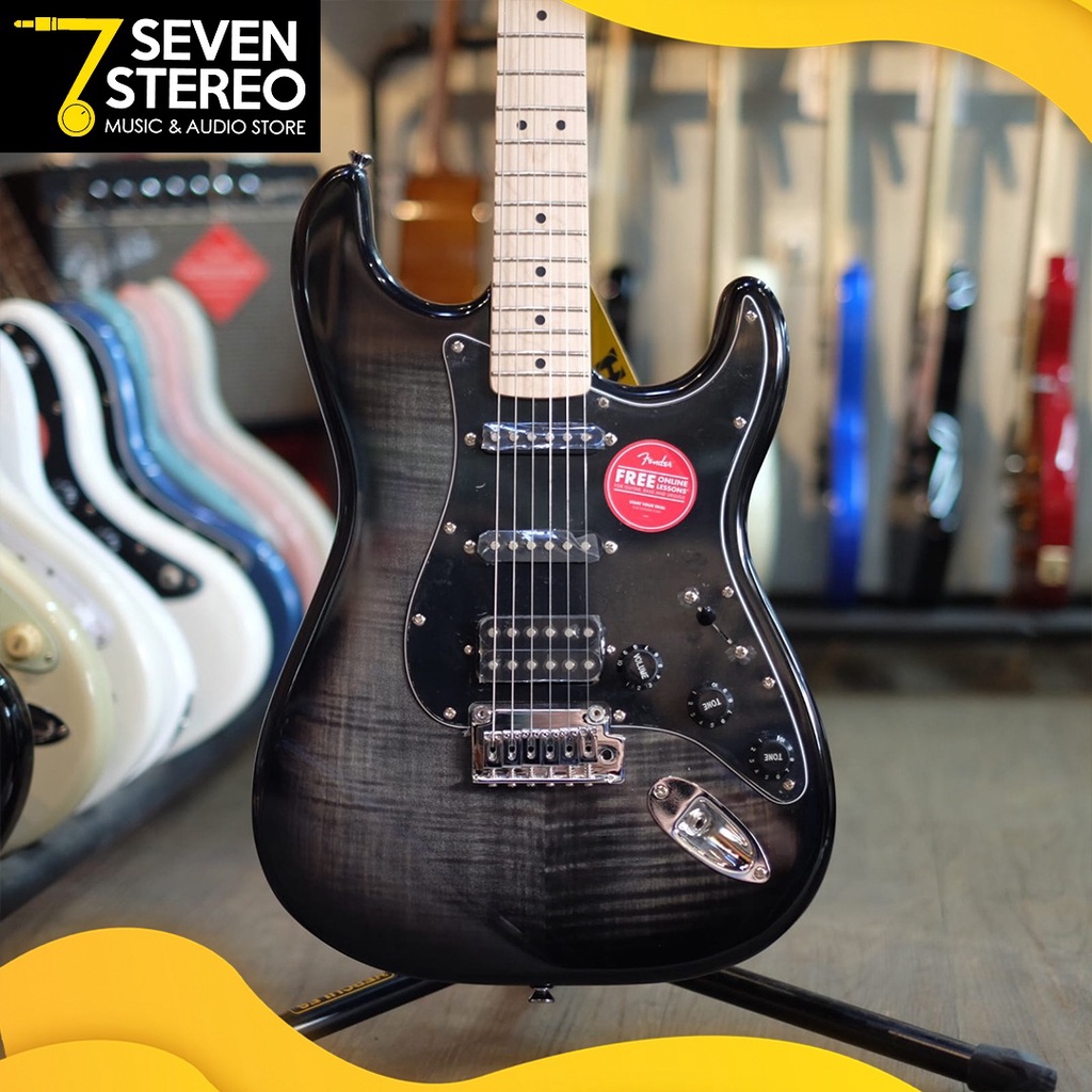 Jual Squier Affinity Series HSS Stratocaster FMT Electric Guitar Maple ...