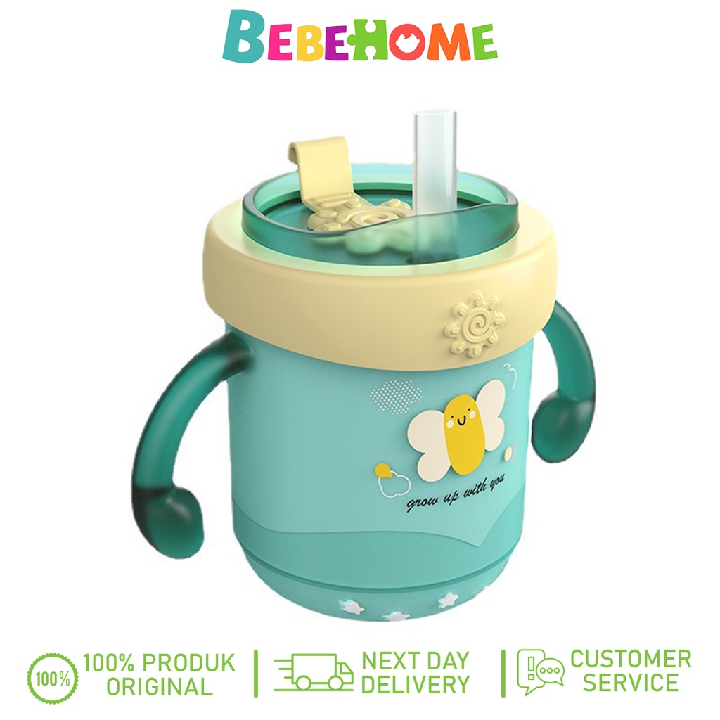 Jual Bebehome Botol Susu Stainless Steel BPA Free Milk Cup Training Cup ...