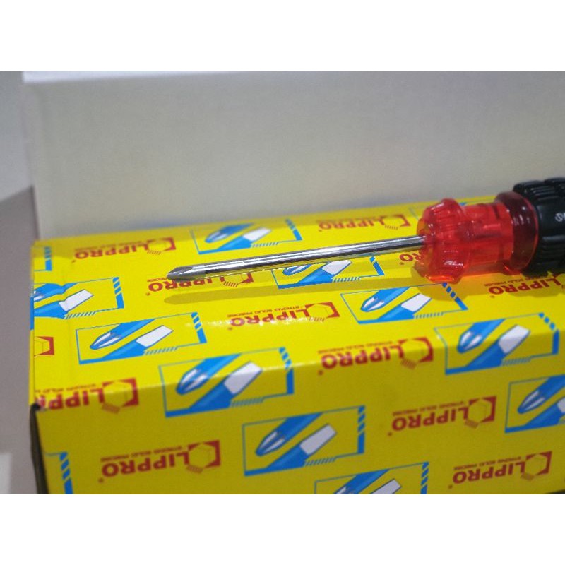 Jual OBENG GAGANG KARET LIPPRO 6" SCREWDRIVER LIPRO 6 INCHI 150 MM | Shopee Indonesia