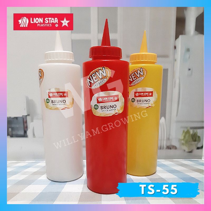 Jual Botol saus kecap Lion Star Bruno Sauce Keeper 550ml. TS-55 ...