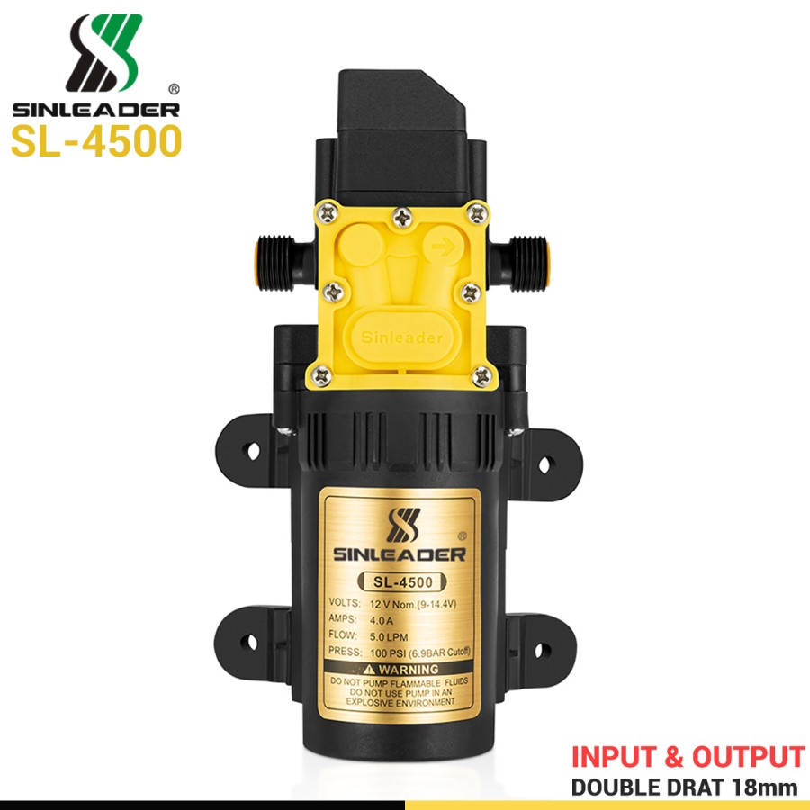 Jual Pompa DC 12 Volt Sinleader SL 4500 Terbaru Otomatis Bertekanan ...