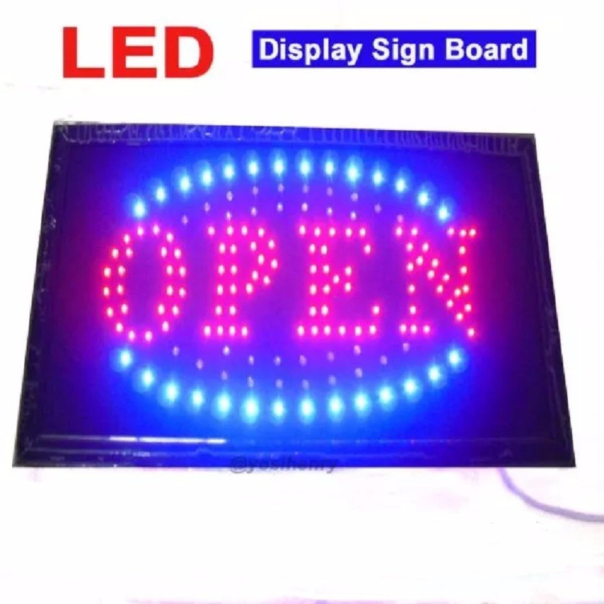 Jual lampu led papan tulisan Open untuk counter restoran toko dll ...