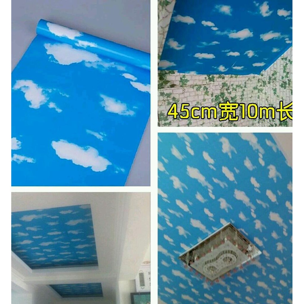 Jual Wallpaper Wallsticker Ukuran 10M x 45cm - Awan P1117 | Shopee ...