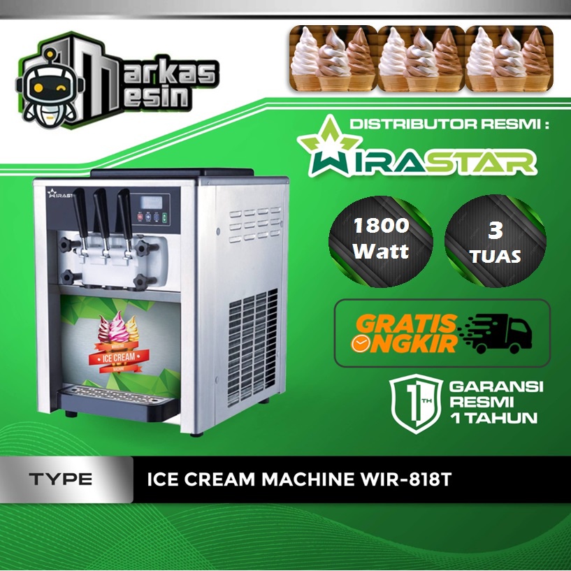 Jual Mesin Es Krim Soft Ice Cream Machine Es Cream WIR-818T WIRASTAR 3 ...