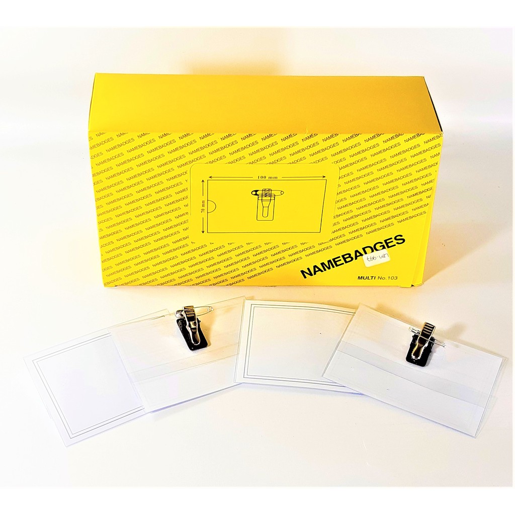 Jual NAME TAG ID TEMPAT NAMA CARD HOLDER PENGENAL PLASTIK JEPIT 10 CM X ...