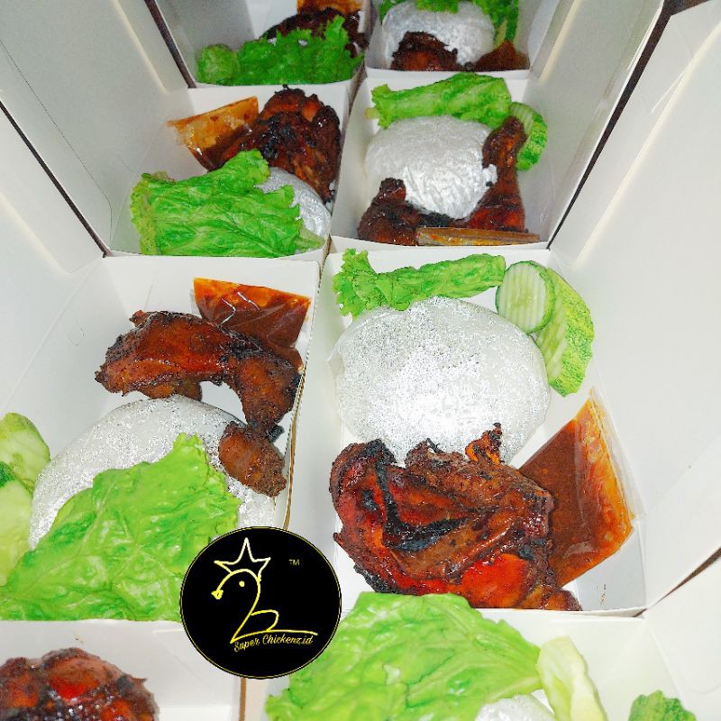 Jual nasi box ayam bakar // paket nasi box // nasi ayam bakar | Shopee Indonesia