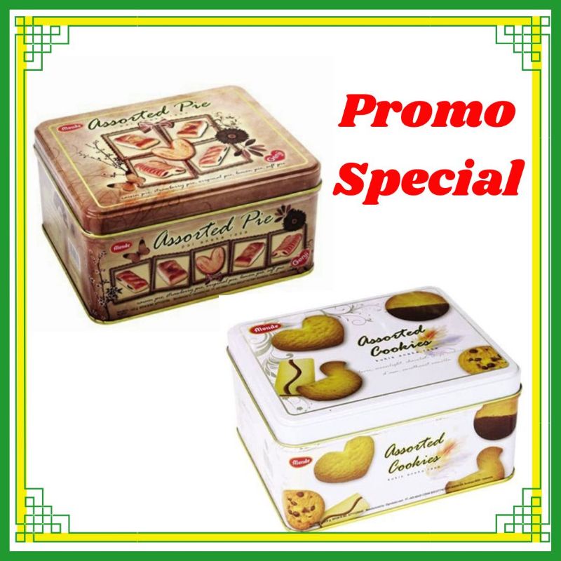Jual Monde Assorted Cookies & Assorted Pie 285gr Biskuit Kaleng Promo ...