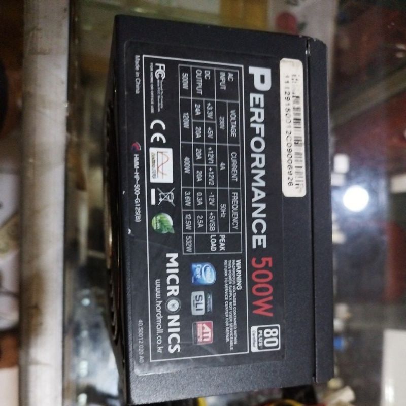 Jual Power suply PSU 500watt 80plus pure | Shopee Indonesia