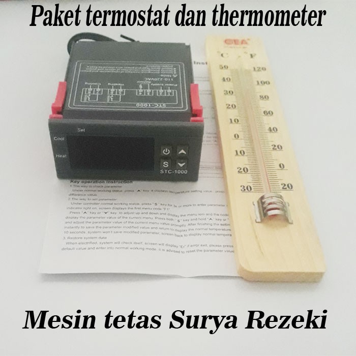 Jual Paket termostat dan termometer kayu mesin tetas telur | Shopee ...