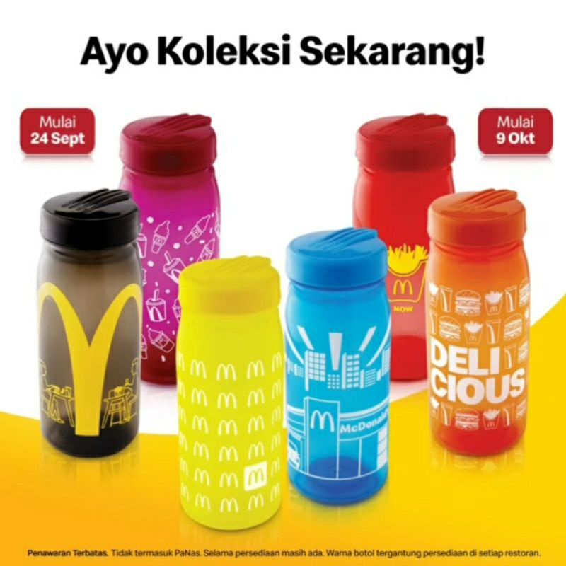 Jual Botol Minum McD KUNING FREE Sikat Botol | Shopee Indonesia