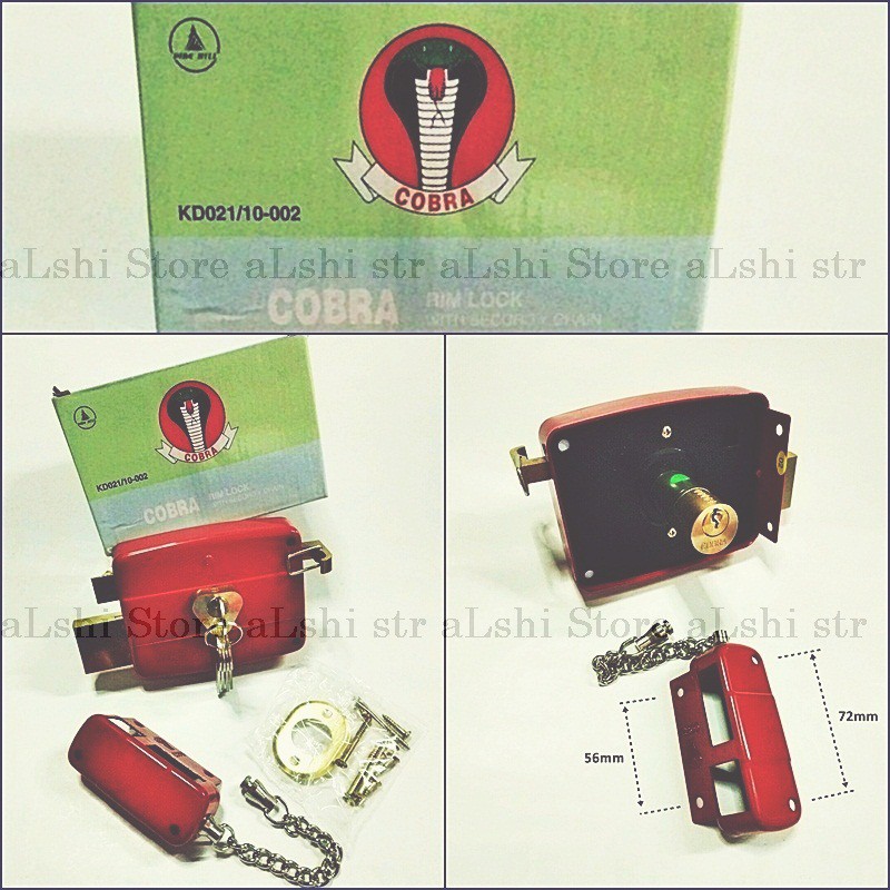 Jual Kunci Pintu Besi Sliding Otomatis Rim Lock Cobra Normal / Computer ...