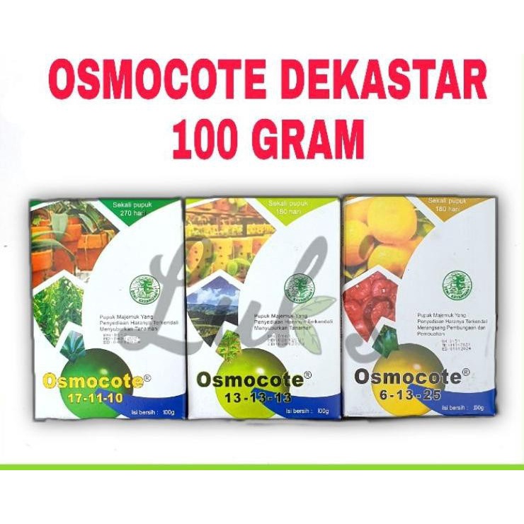 Jual Pupuk slow release dekastar osmocote NPK kemasan asli 100 g ...