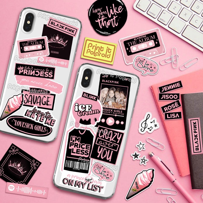 Jual STIKER casing hp buku diy sticker kpop korea black pink venom ...