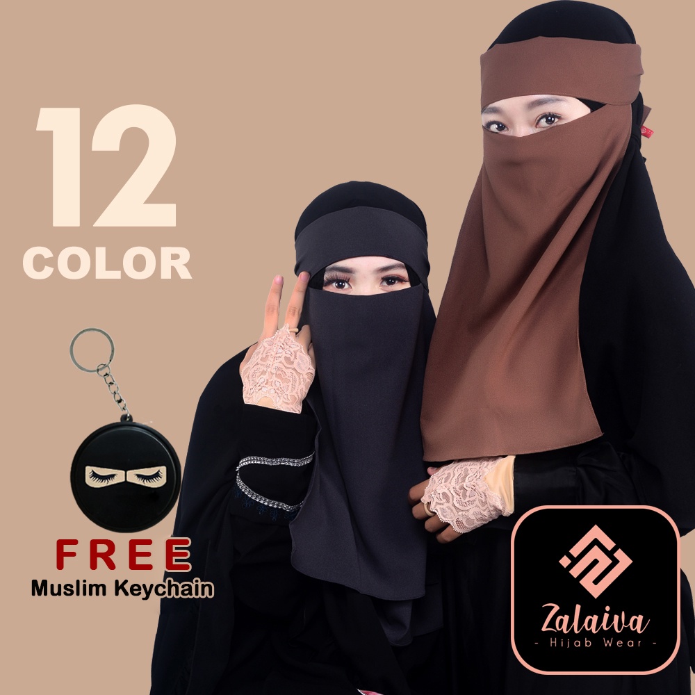 Jual ZALAIVA ️ ️ Cadar Bandana 2 (Dua) Layer Tanpa Jahitan Bawah Mata ...