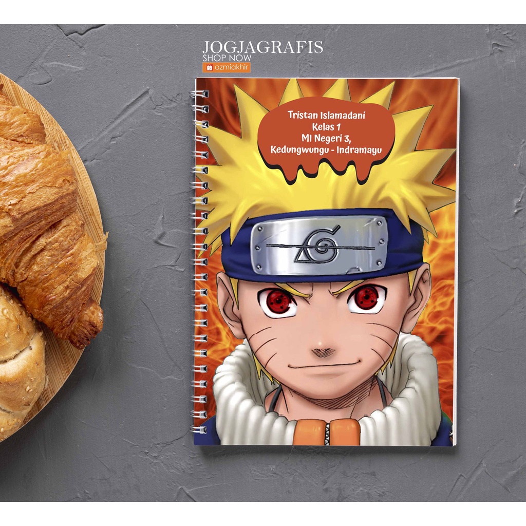 Jual Buku Spiral Notebook NARUTO A5 Custom Desain / BUKU TULIS CUSTOM ...