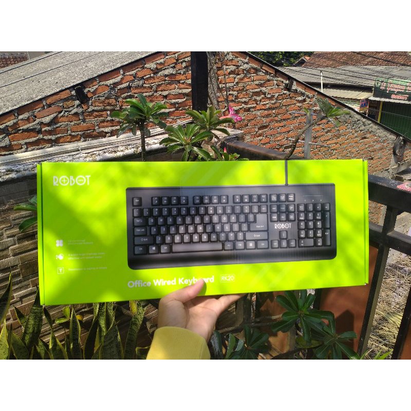 Jual keyboard kabel / portabel mini office wired keyboard robot rk20 ...