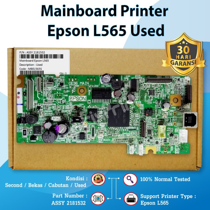 Jual Board Printer Epson L565, Mainboard L565, Motherboard L565 Bekas ...