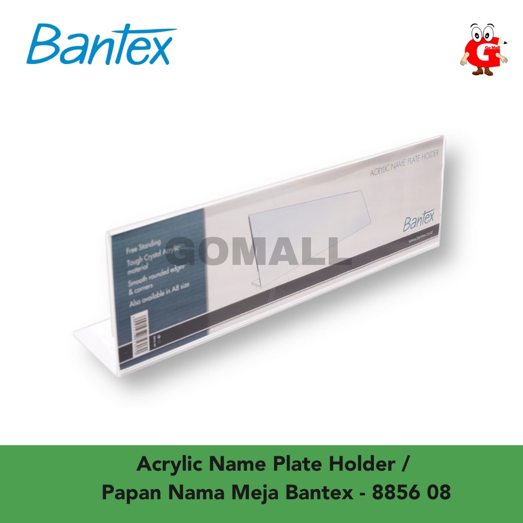 Jual Acrylic Name Plate Holder / Papan Nama Meja Bantex - 8856 08 ...
