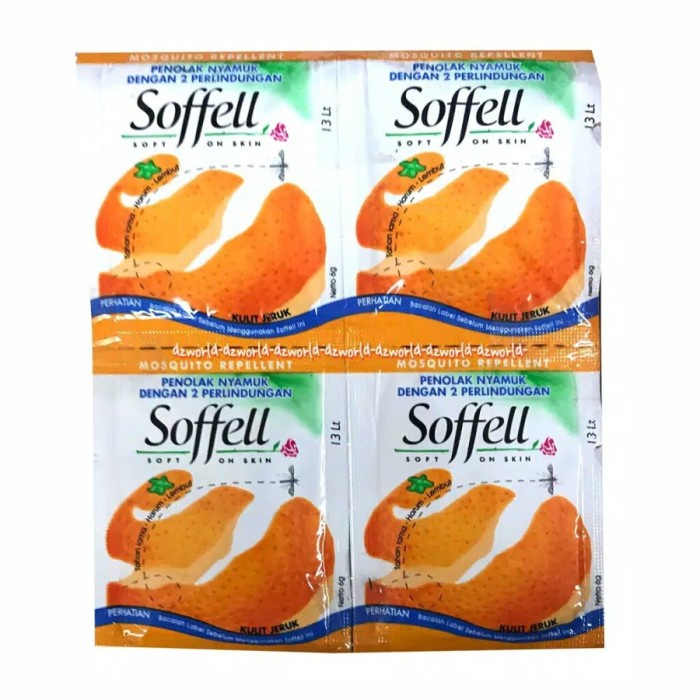 Jual Soffell Lotion Wangi Kulit Jeruk Anti Nyamuk Sachet 1 Renceng 12/ ...