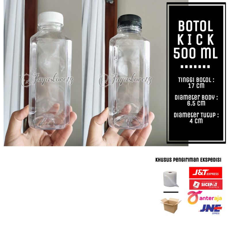 Jual BOTOL KICK 500ml TEBAL 39GR- KHUSUS JNE JNT SICEPAT DLL - diameter ...