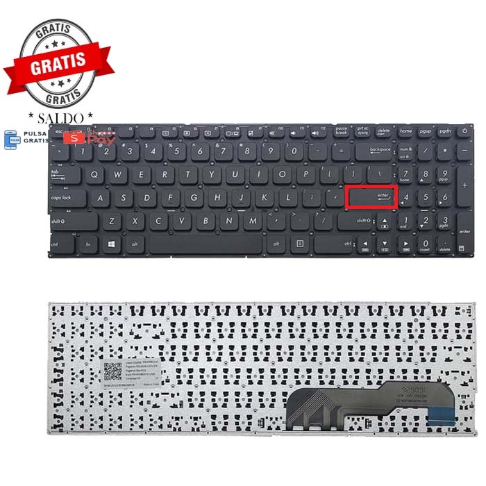 Jual Keyboard Asus Vivobook X541 X541n X541na X541s X541sa X541sc Enter ...