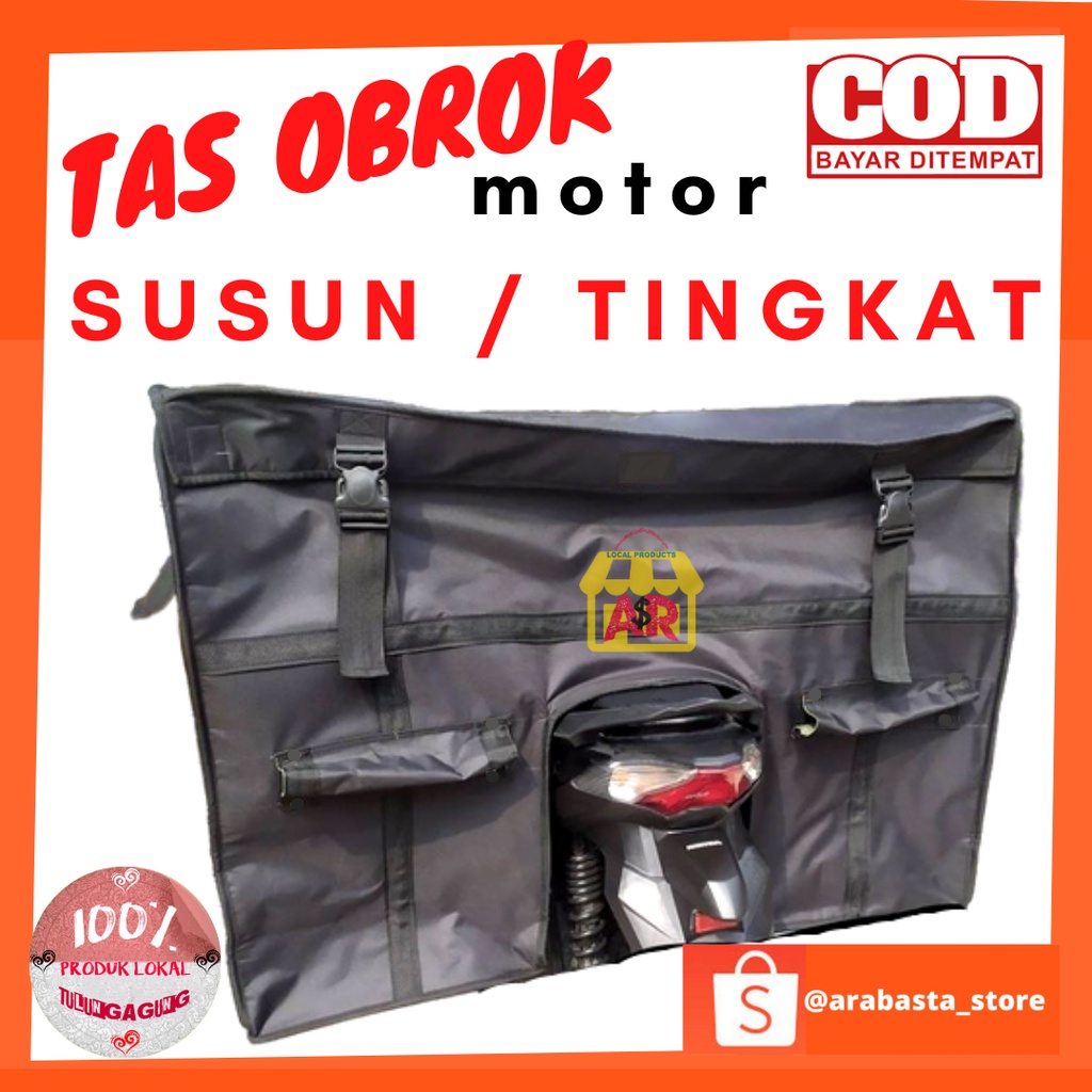 Jual AR Tas Pos Susun Obrok motor tingkat Beronjong Super jumbo Anti ...