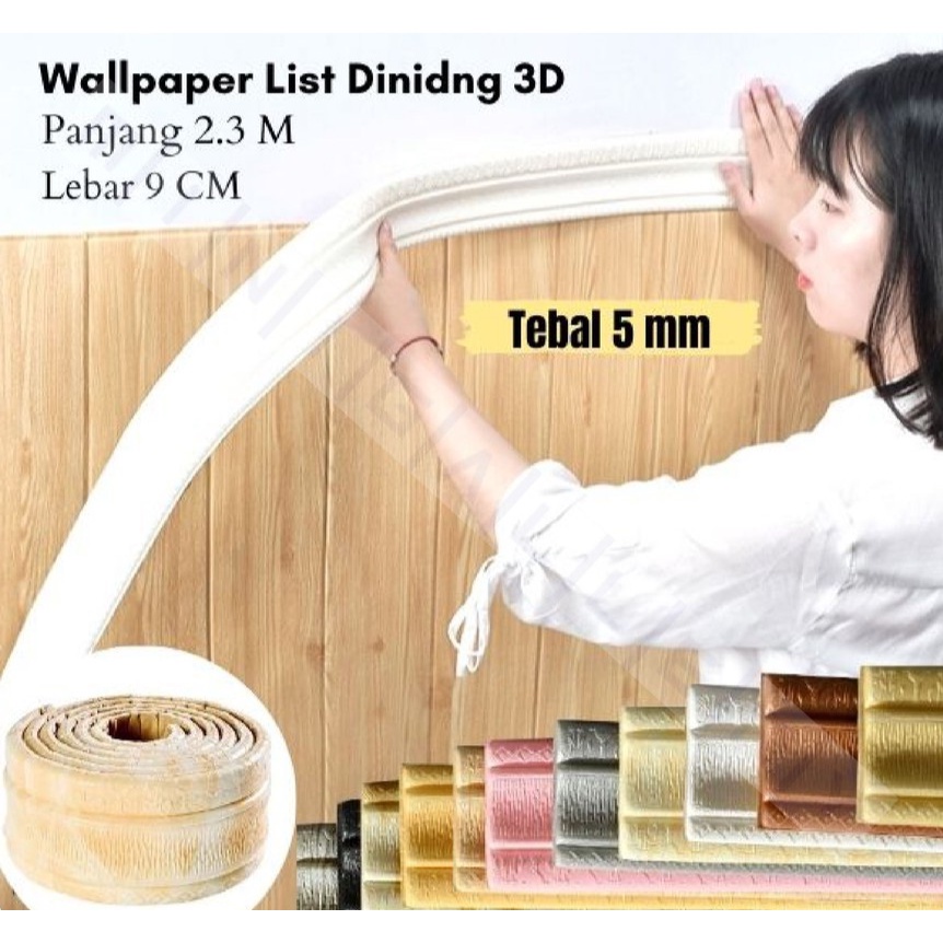 Jual ALVR List wallpaper dinding 3D Wall Border List Wallborder Foam 3D ...