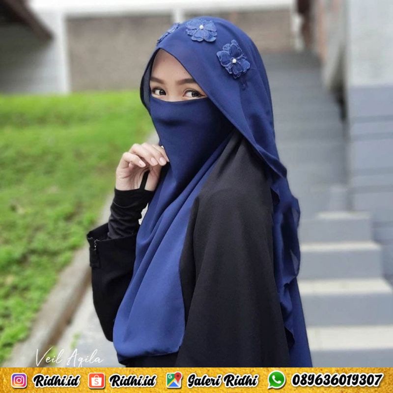 Jual Cadar Niqab Butterfly Veil Bunga Sumayyah Toko Ridhi | Shopee ...