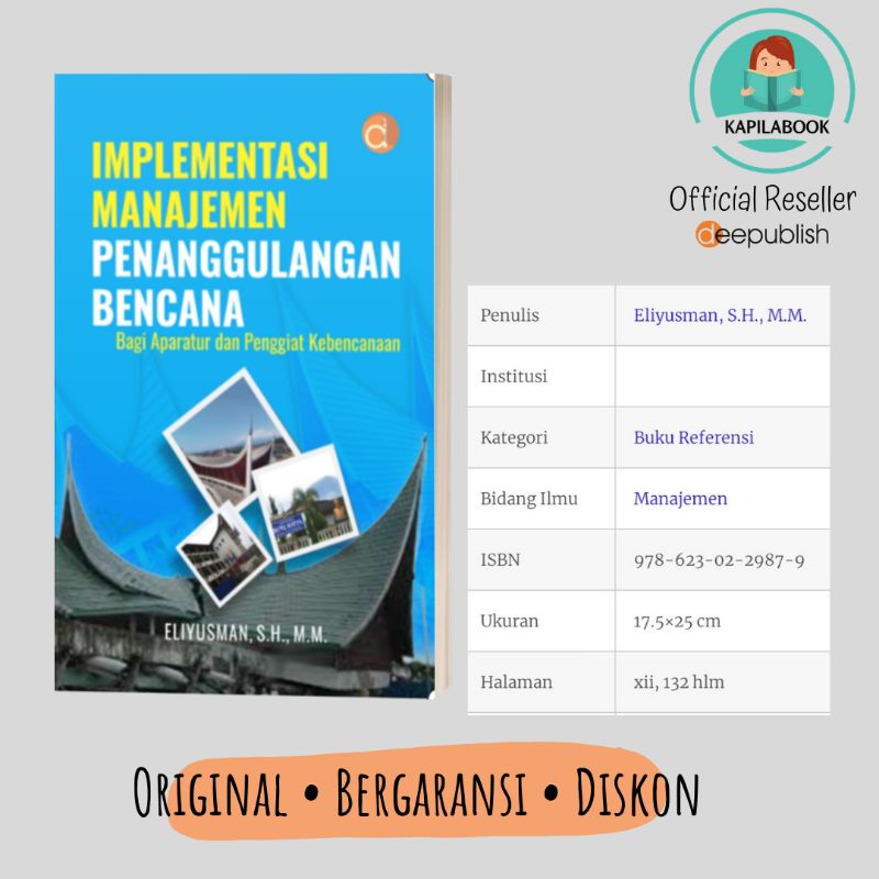 Jual Buku Implementasi Manajemen Penanggulangan Bencana Bagi Aparatur dan Penggiat Kebencanaan ...
