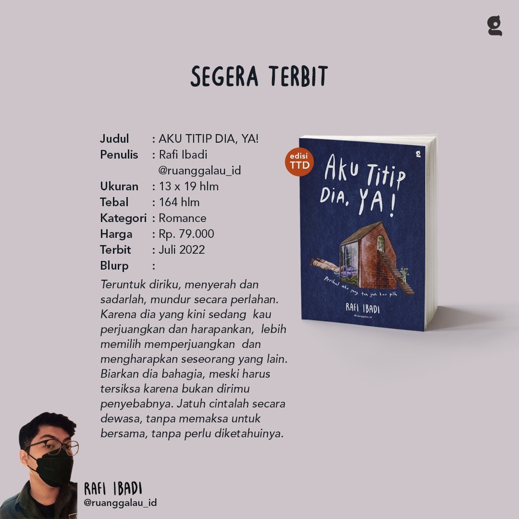 Jual AKU TITIP DIA, YA! (Rafi Ibadi - @ruanggalau-Id- Tiktok) | Shopee ...