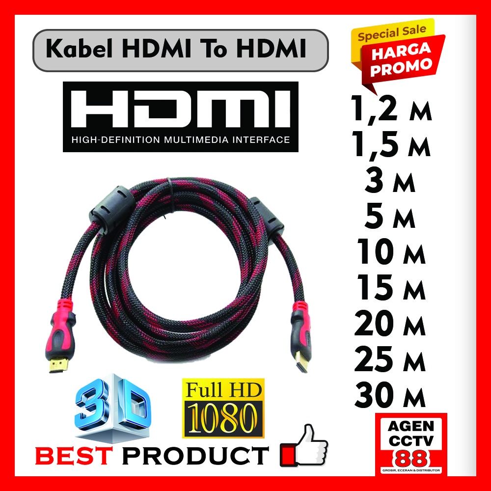 Jual Kabel HDMI 10M 15M 20M 25M 30M High Quality | Shopee Indonesia