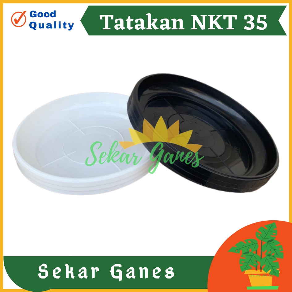 Jual Tatakan NKT 35 Putih HItam Alas Pot Bunga Polos Besar Murah Bagus Tatakan Alas Pot Bunga ...