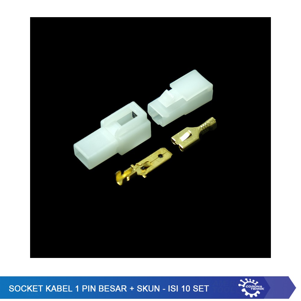 Jual Socket Kabel 1 Pin Besar + Skun - Isi 10 Set | Shopee Indonesia