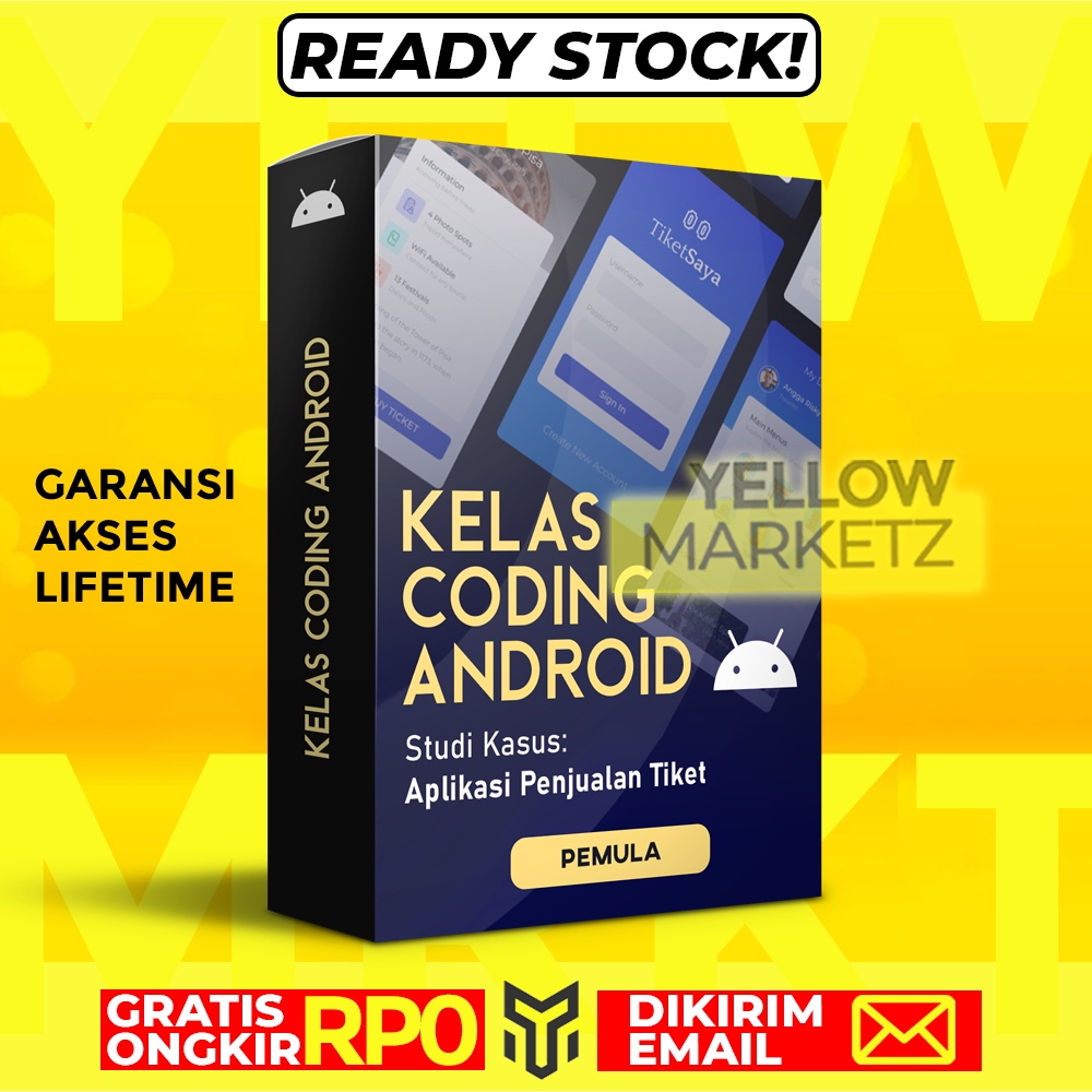 Jual BELAJAR CODING APLIKASI ANDROID PEMULA - Studi Kasus Aplikasi ...
