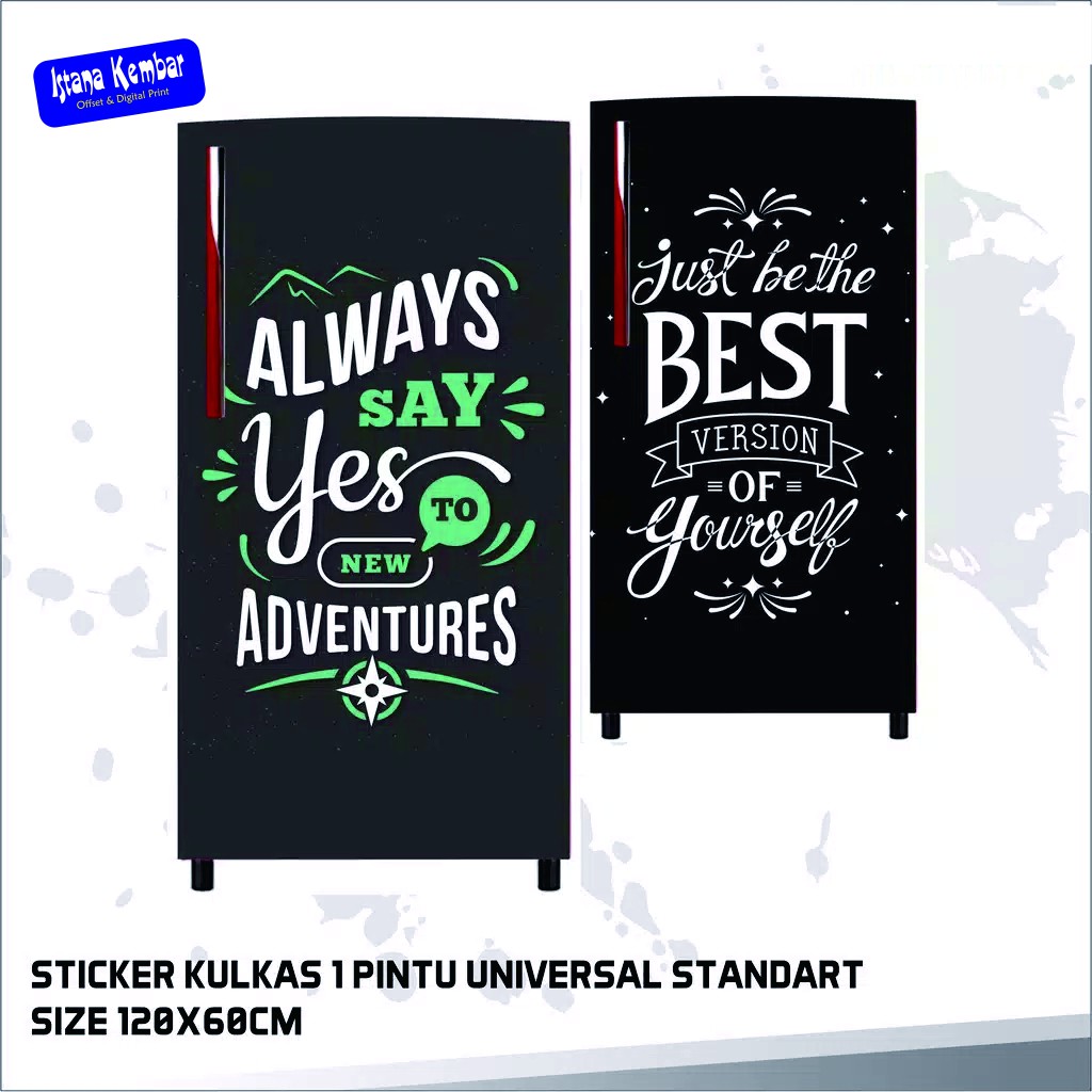 Jual Sticker Kulkas Stiker Kulkas Satu Pintu Stcker quotes Kulkas 1 ...
