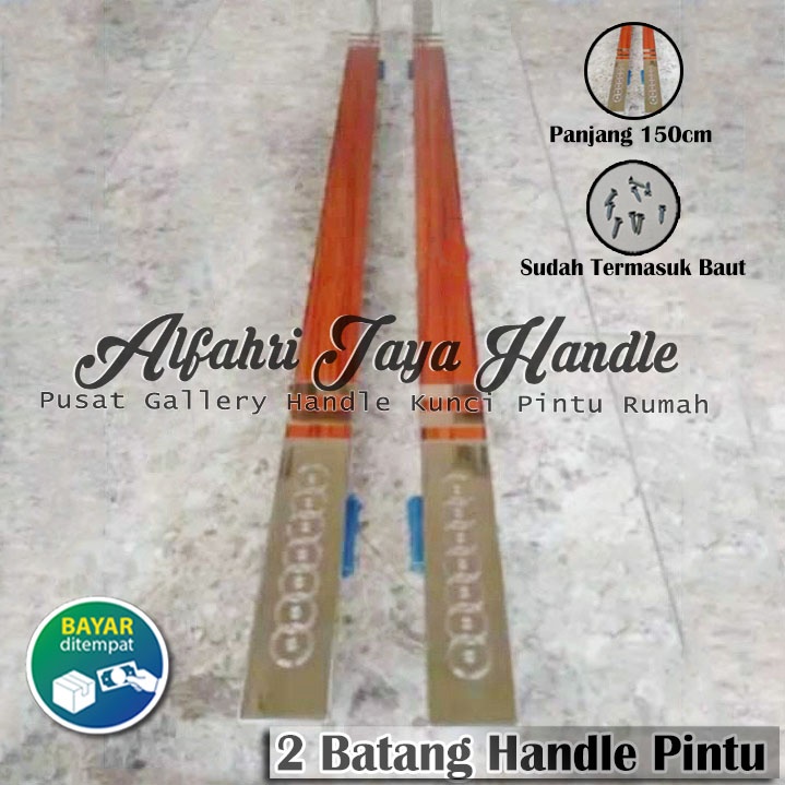 Jual Handle Pegangan Pintu Rumah Panjang 150cm / Handle Pintu Coklat ...