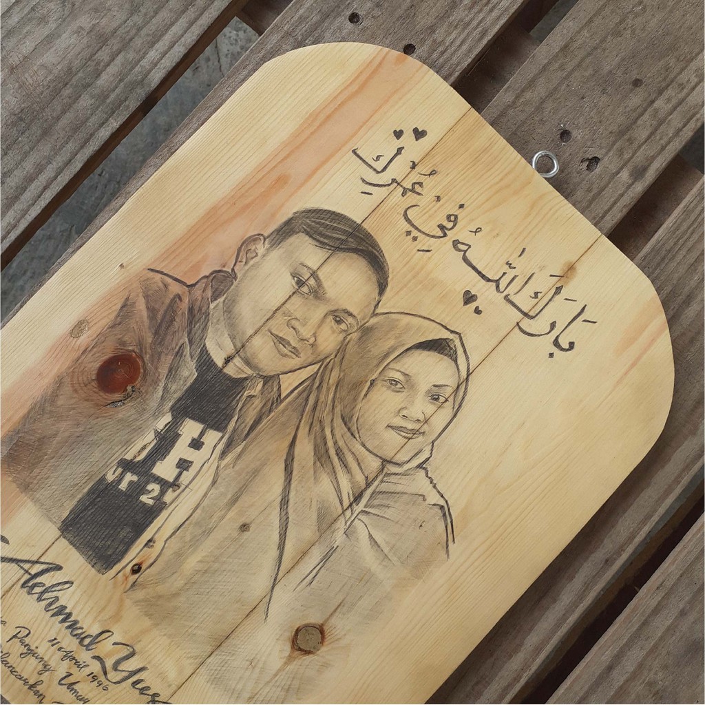 Jual SKETSA WAJAH KAYU 40x30 cm | Shopee Indonesia