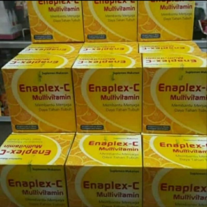 Jual Enaplex c multivitamin C + B komplek/vitamin c 1 box @60 kaplet 10 ...