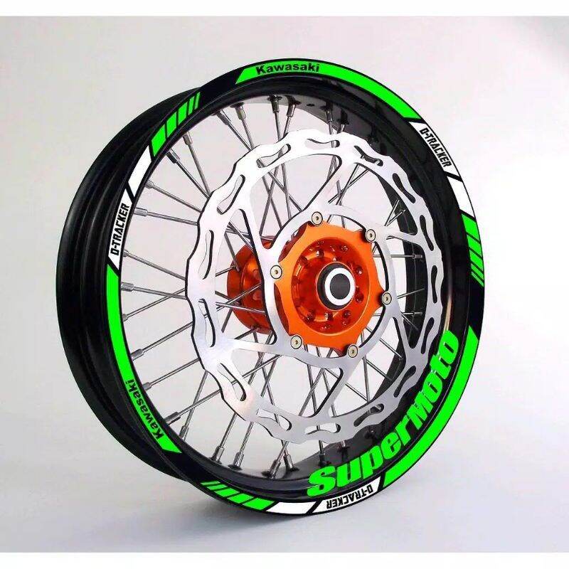 Jual STIKER LIST VELG SUPERMOTO KAWASAKI KLX D-TRACKER DTX NEW CUTTING ...
