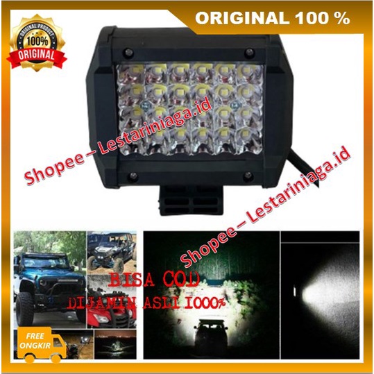 Jual Lampu Sorot 24 Titik Led Waterproof Tembak Sorot Led Cree Motor Mobil 24 Titik ORIGINAL ...
