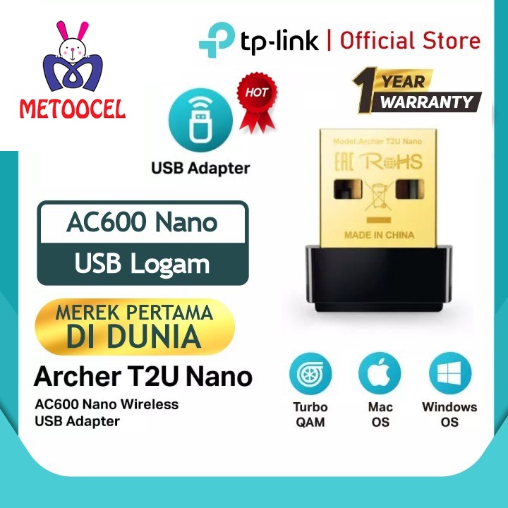 Jual TP-LINK Archer T2U Nano AC600 Nano Wireless USB Adapter | Shopee ...