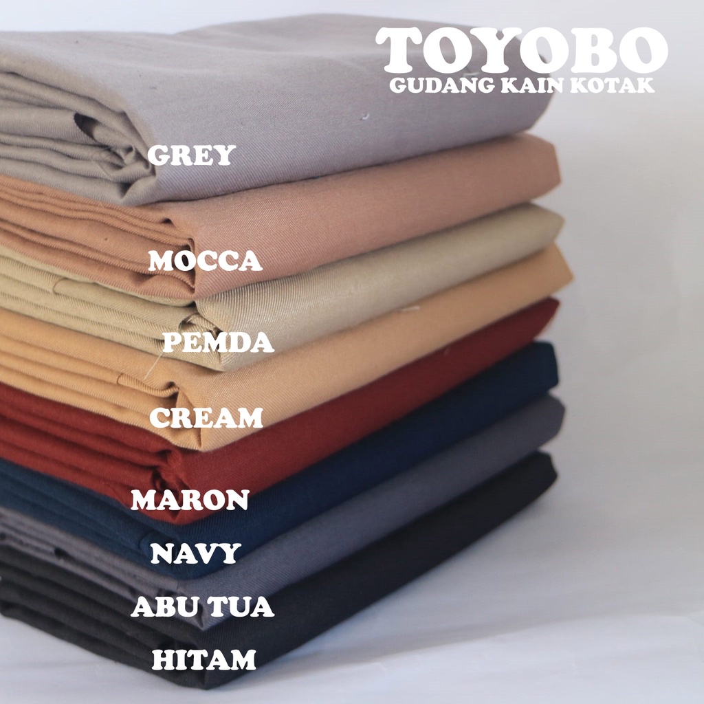 Jual kain TOYOBO katun cotton TOYOBO exclusive kain polos | Shopee ...