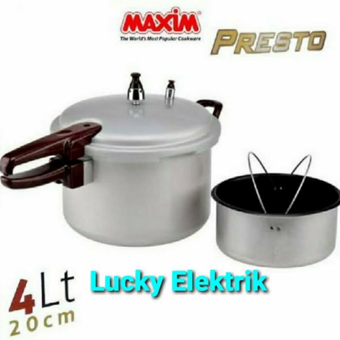 Jual Maxim Panci Presto 20Cm 4 Liter/Pressure Cooker Kualitas Terbaik | Shopee Indonesia