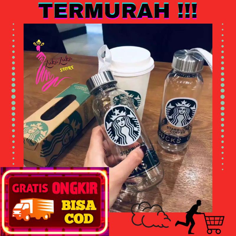 Jual BOTOL MINUM STARBUCKS / TUMBLER KACA / BOTOL MINUM SANGU ANAK ...