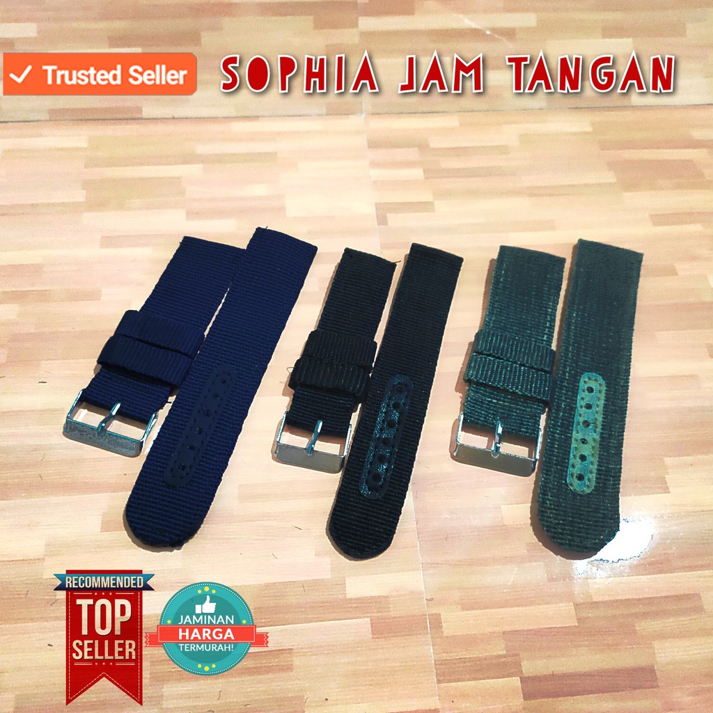 Jual [ BISA COD ] TALI TERMURAH STRAP JAM TANGAN CANVAS , STRAP JAM ...