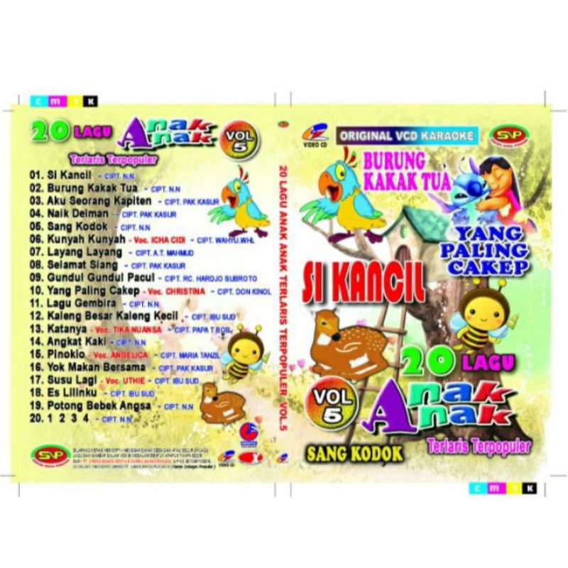 Jual Kaset Vcd Original 20 lagu anak-anak terlaris terpopuler vol 5 /Sikancil | Shopee Indonesia