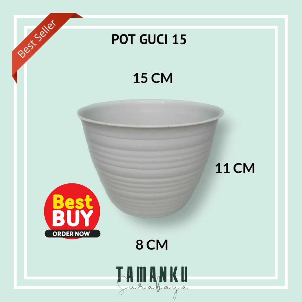 Jual Pot Bunga Plastik Putih Pot Kumbang Minimalis dan Tahan Lama ...