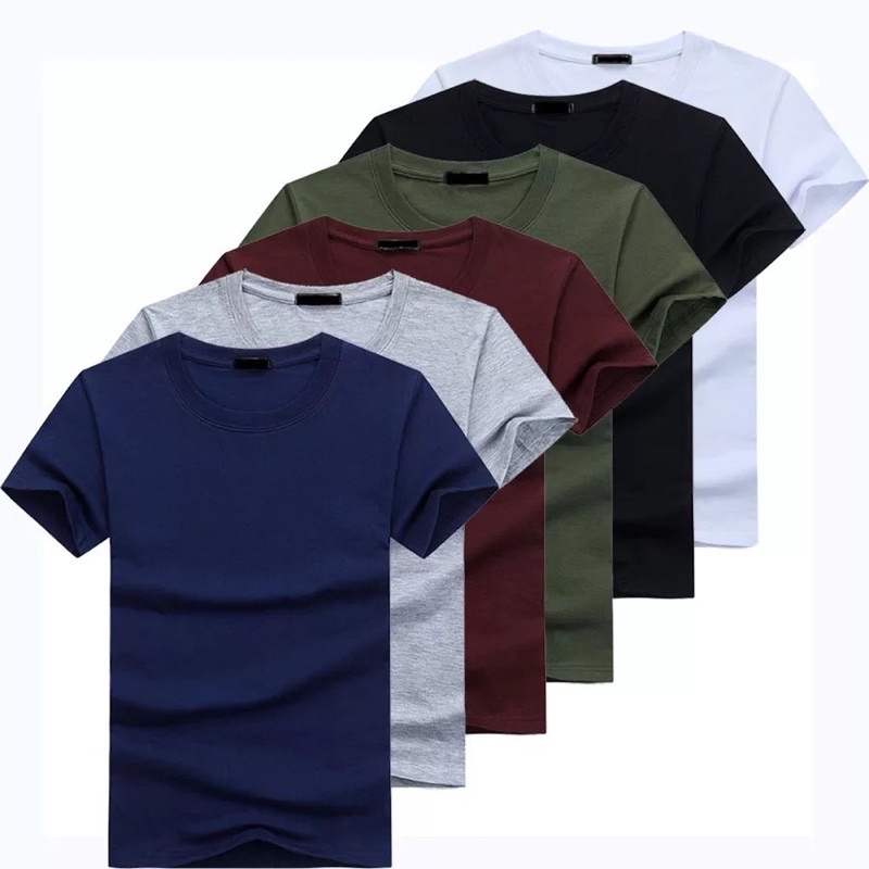 Jual PAKET ISI 6pcs - Baju Atasan Kaos Pria Polos Lengan Pendek (Qty 6 ... Jual PAKET ISI 6pcs - Baju Atasan Kaos Pria Polos Lengan Pendek (Qty 6 ...