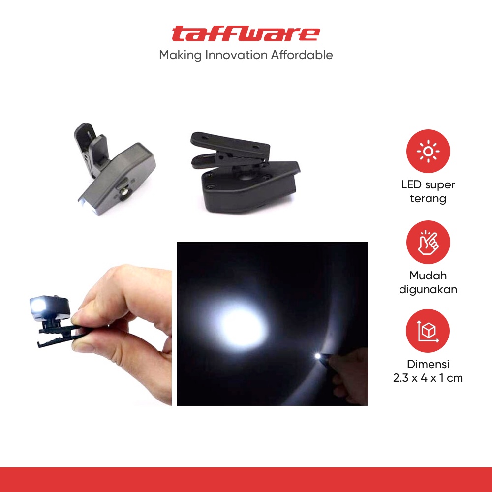 Jual TaffLED Lampu Baca LED Klip Kacamata Glasses Light 1 PCS ...