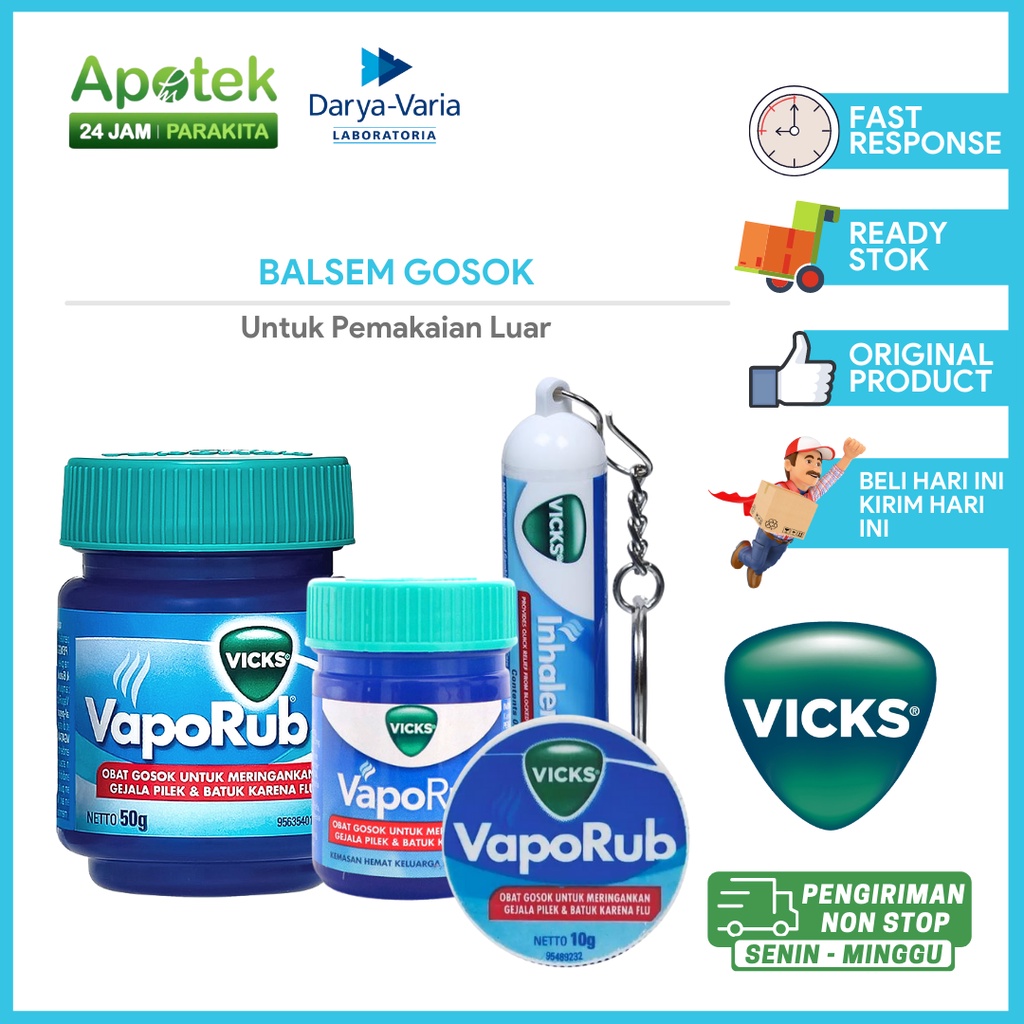 Jual Vicks vaporub dan inhaler untuk mengurangi gejala flu dan pilek ...